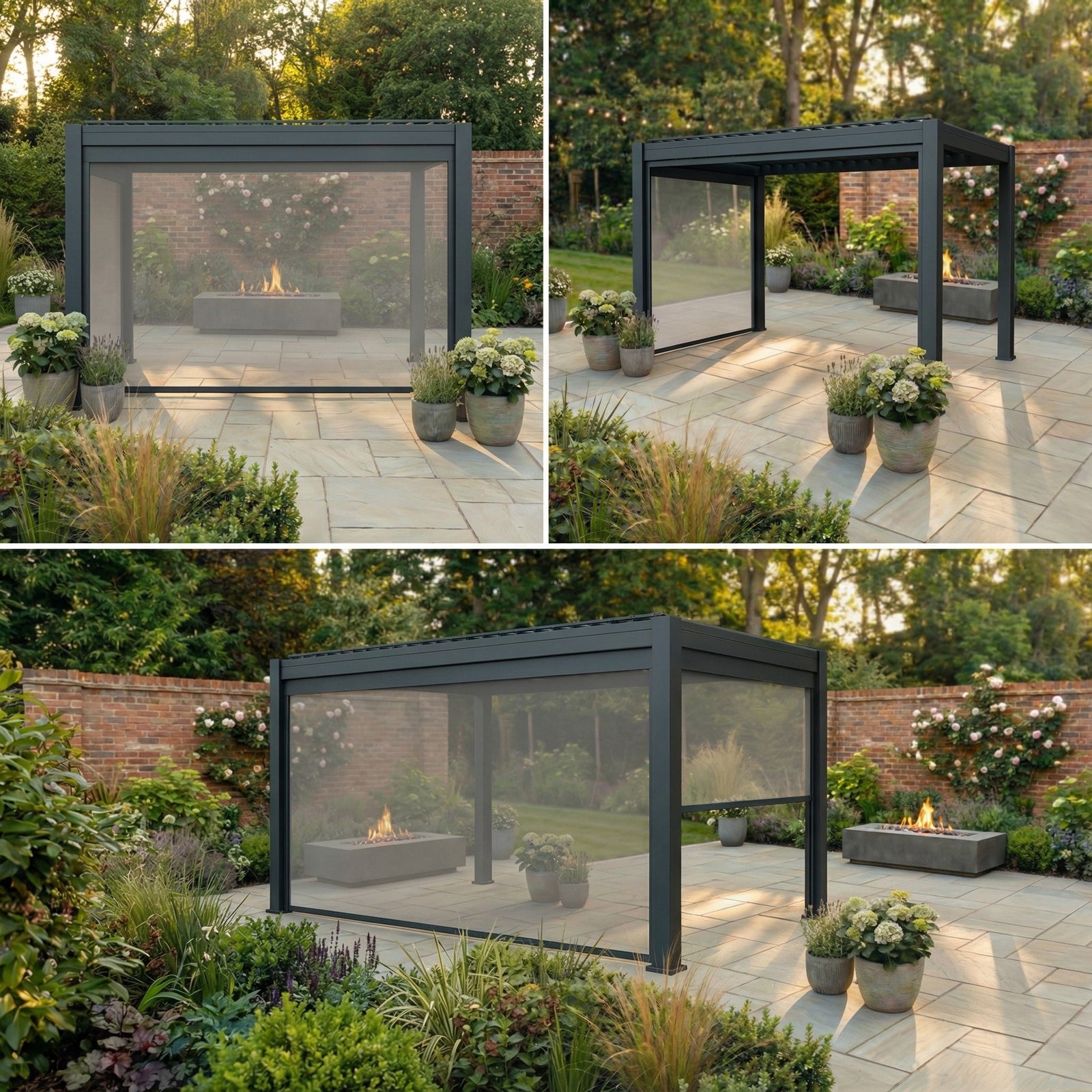 2.5m x 2.5m Aluminium Pergolas | Small Garden Pergolas UK – PergoLIFE