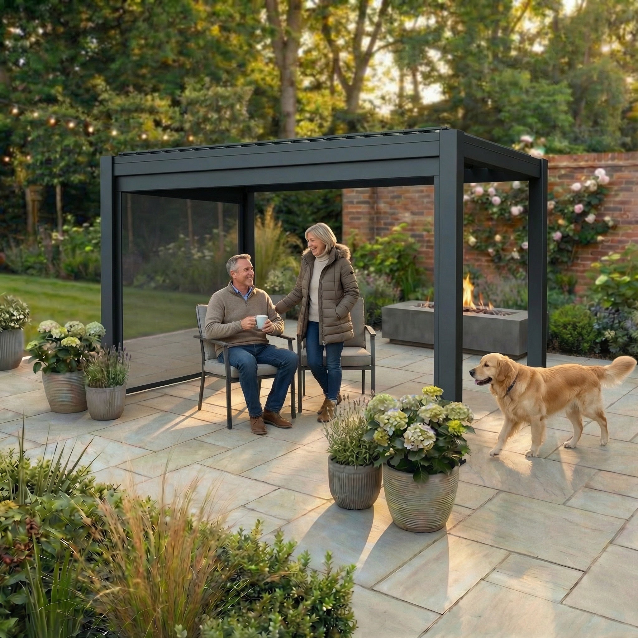 2.5m x 2.5m Aluminium Pergolas | Small Garden Pergolas UK – PergoLIFE
